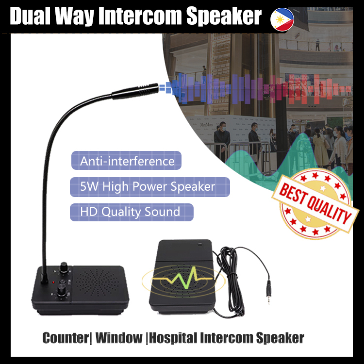 Dual-Way Talk Through Store Office Window Glass Counter Intercom ...
