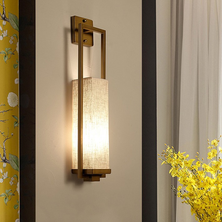 Chinese Style Corridor Balcony Wall Lamp Retro Fabric Decoration Wall ...