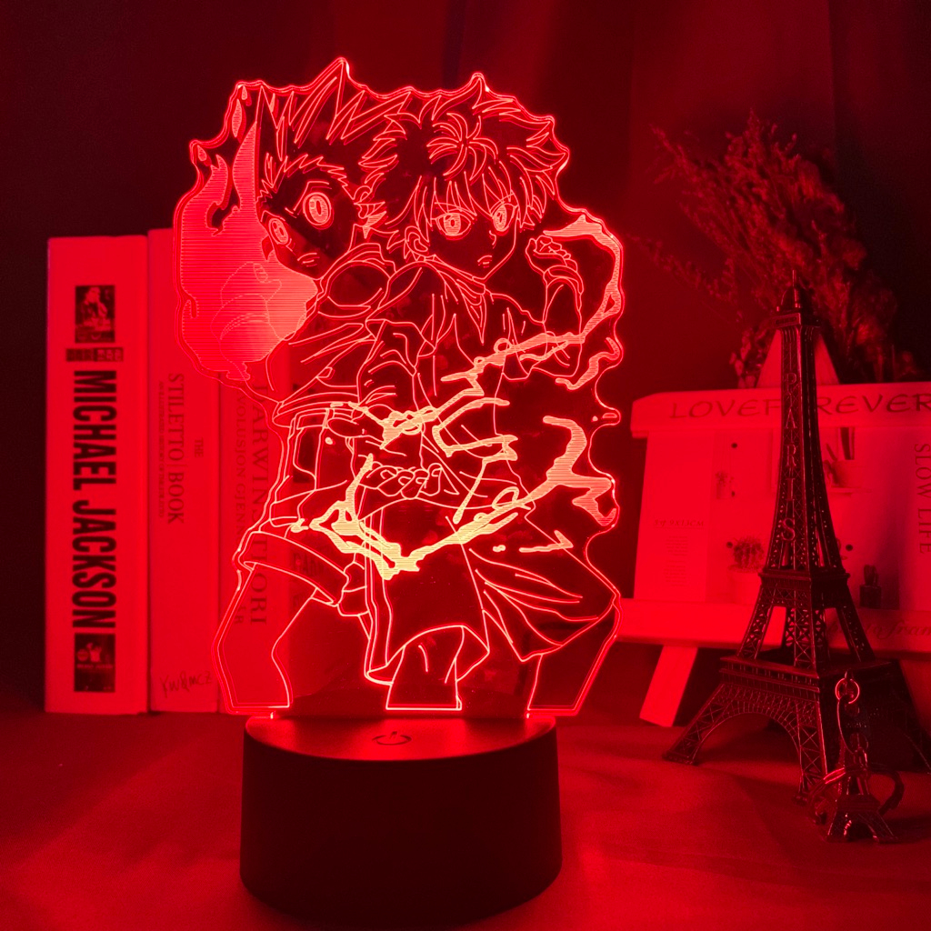 Hunter X Hunter Anime 3D Lamp Killua Gon Hisoka LED Night Light Bedroom ...
