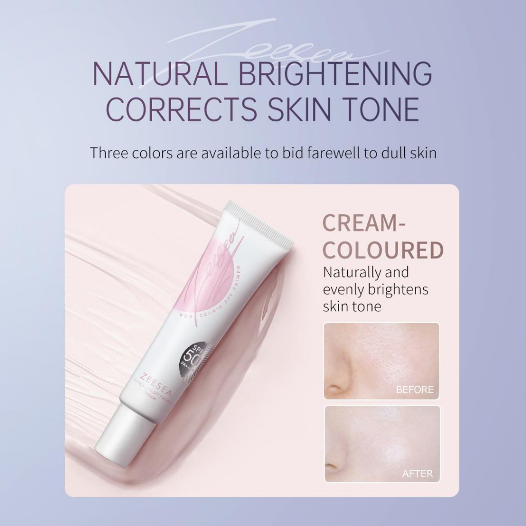 ZEESEA Make Up Base Primer With SPF 50 PA++++ Makeup Base Blur Pore Color Corrector Moisturizing ...