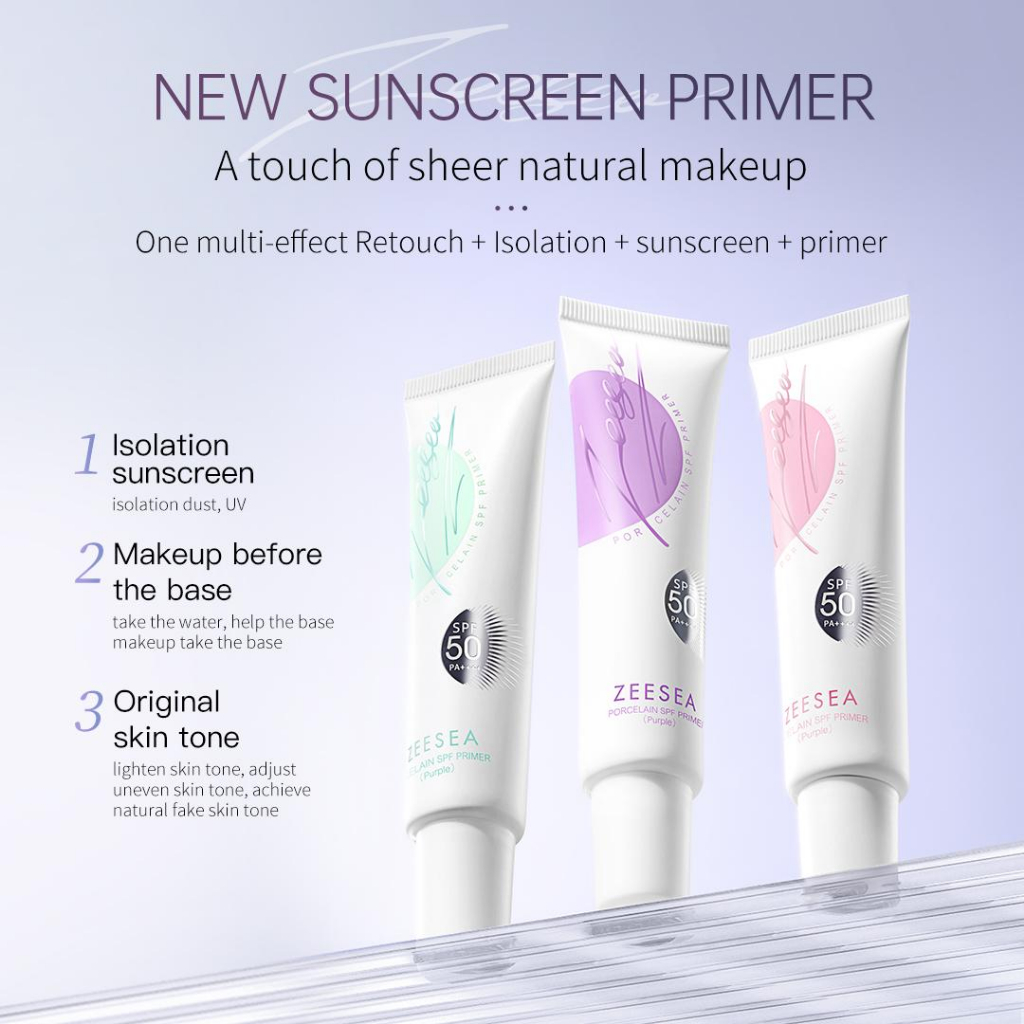 ZEESEA Make Up Base Primer With SPF 50 PA++++ Makeup Base Blur Pore Color Corrector Moisturizing ...