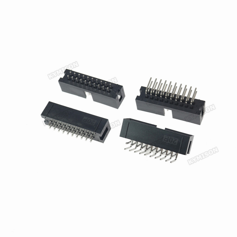 20pcs 2.54mm Pitch DC3 Through Hole 20 Pin 2*10 Pins Straight/Bend Male Shrouded PCB IDC Socket ...
