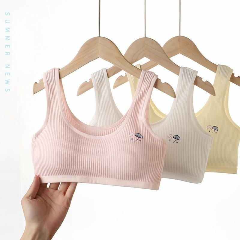 MOMO 10-16Yrs Teenage Sport Bra Girls Training Bra Underwear Solid ...
