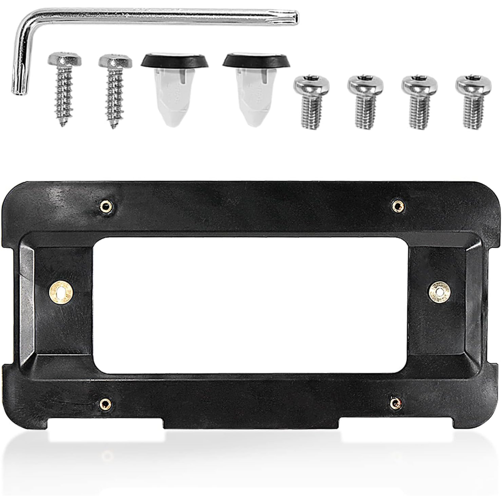 Rear Bumper License Plate Bracket Installation Frame Label Fixing Seat ...