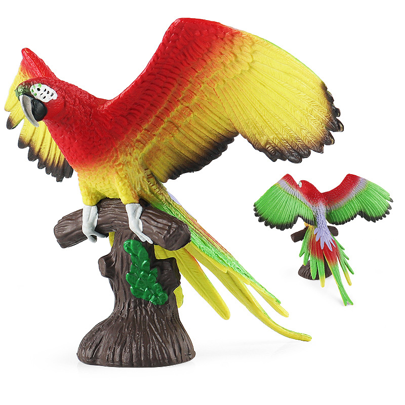Flying Bird Scarlet Macaw Parrot Simulation Model Children Cognitive ...