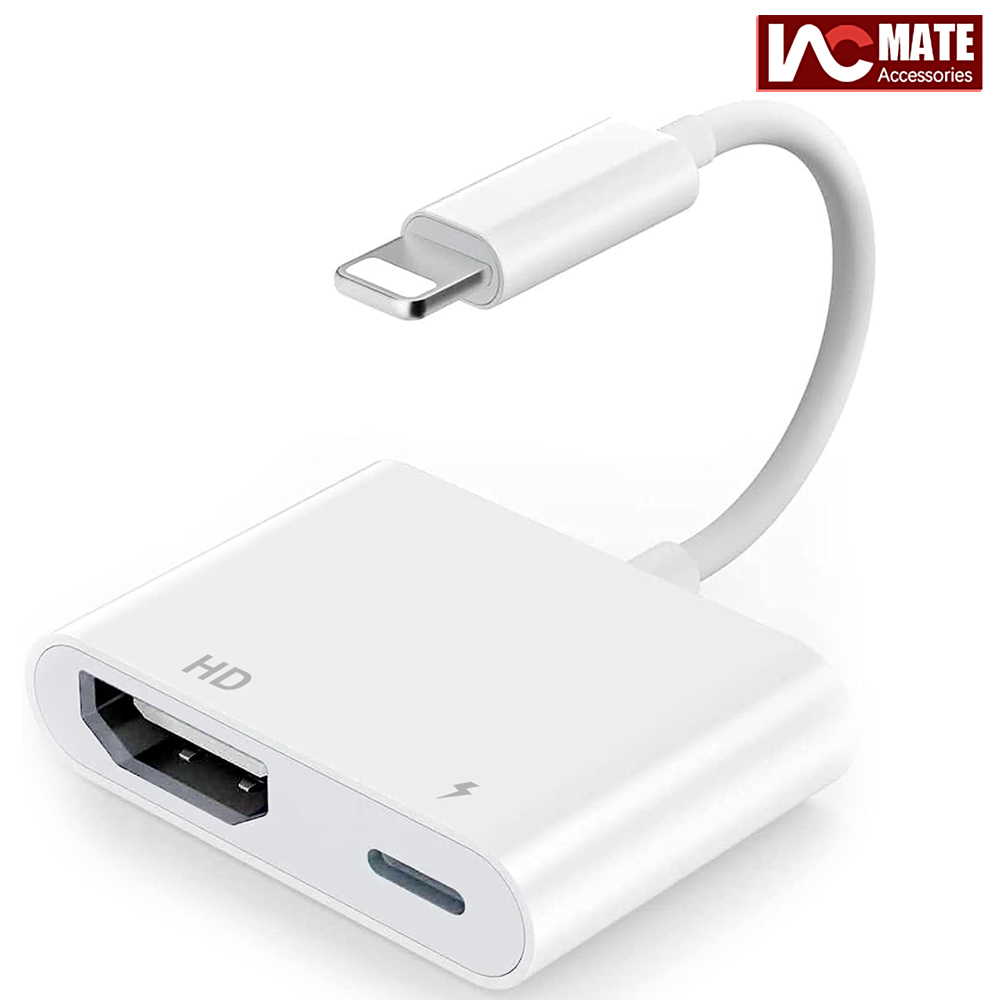 iPh to HDMI Adapter, Light-ening Digital AV Adapter For iPh/Pad ...