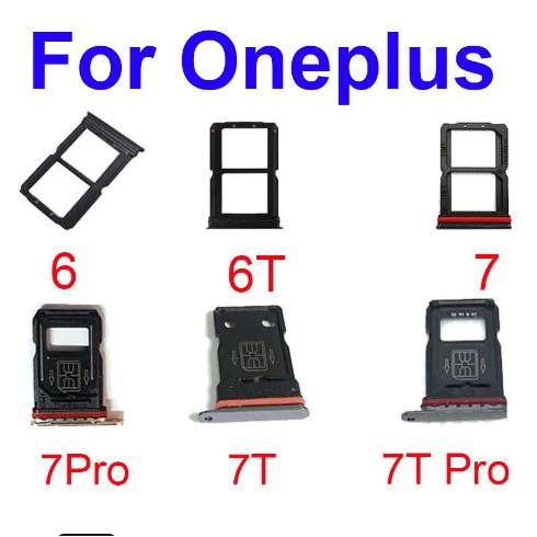 Sim Card Tray Holder For Oneplus 6 6T 7 7T Pro Sim Slot Socket SD Card ...