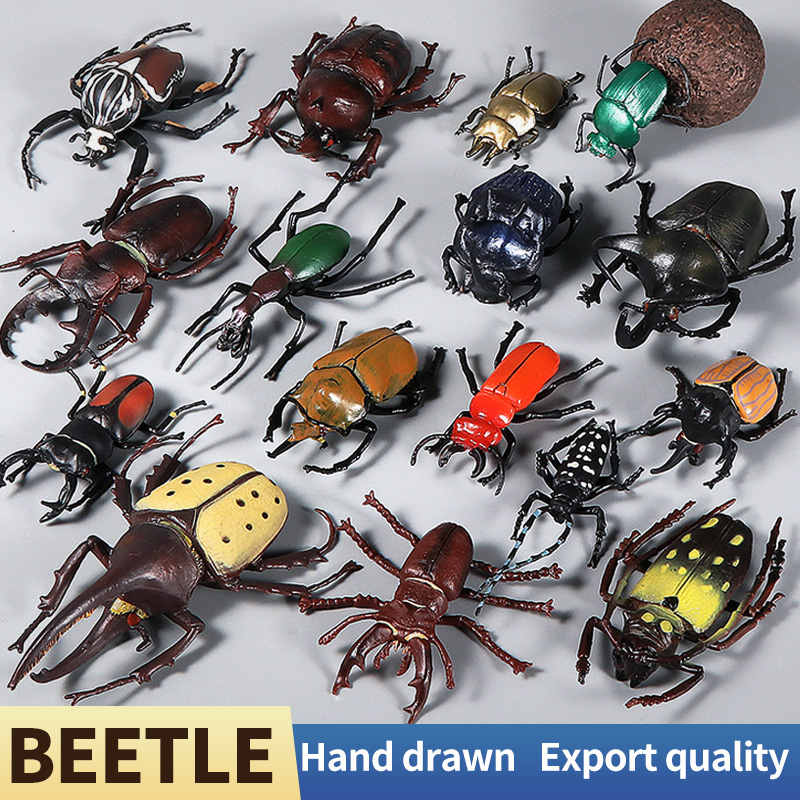 Lifelike Insect Figurines Ant Stag Beetle African Air Armor Beetle ...