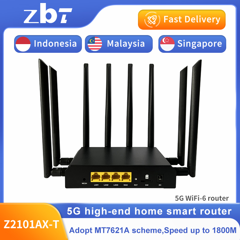 ZBT 5G/4G WIFI6 Home CPE MIPS Dual Core CPU Routing Modem 1800mbps Wireless N Router | Shopee ...