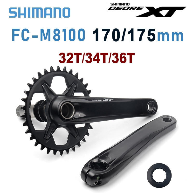 SHIMANO Deore XT M8100 Crankset Hollowtech II Mountain Bike Crankset 175 170mm 32T 34T 36T 12S ...