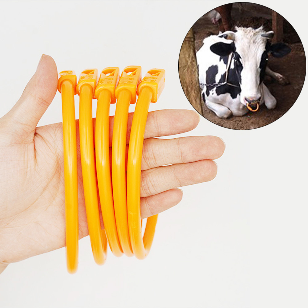 3 PCS Plastic Bull Cow Cattle Nose Ring Animals Equipment Accessory ...