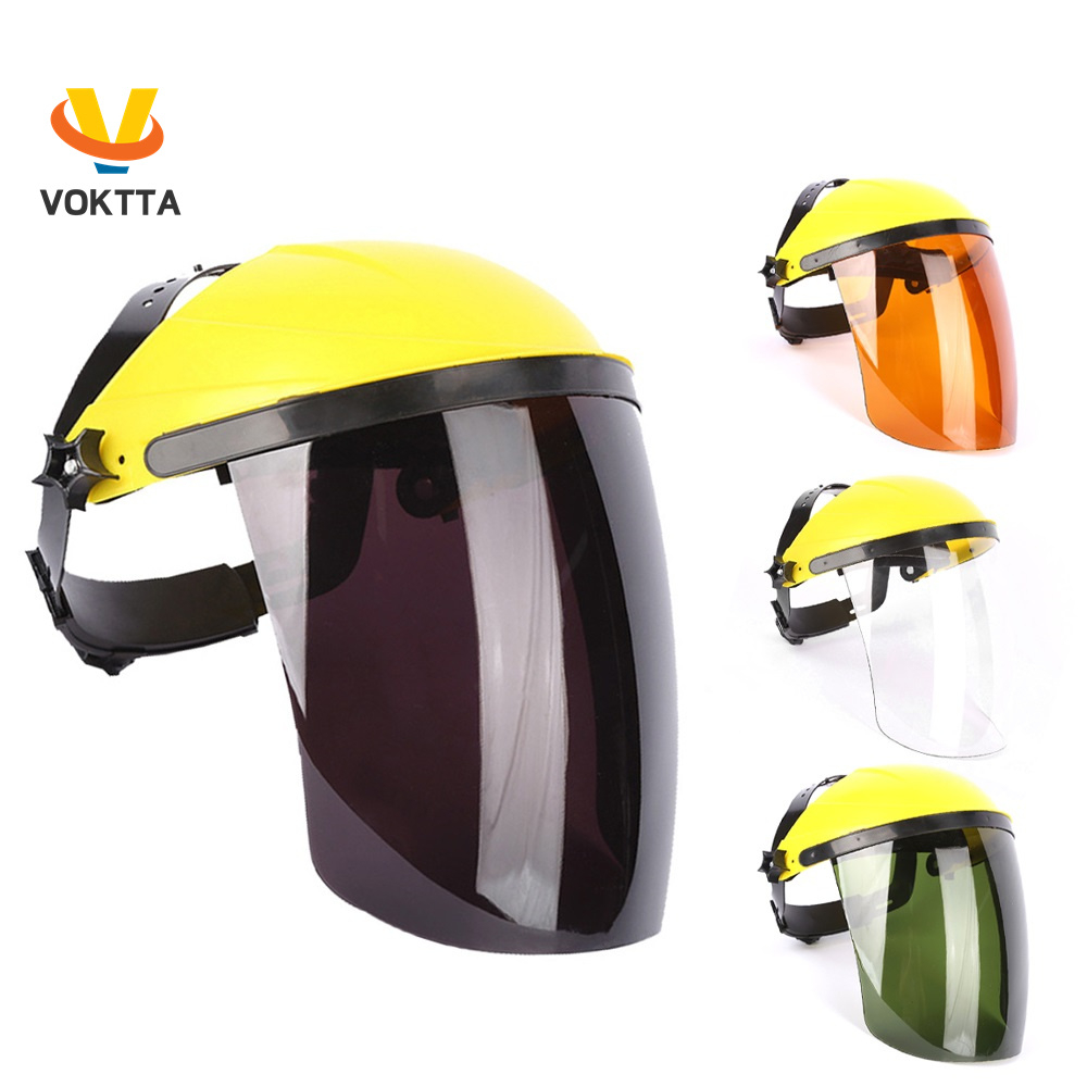 VOKTTA Cyberone Clear Polycarbonate Welding Face Shield Headgear Safety ...