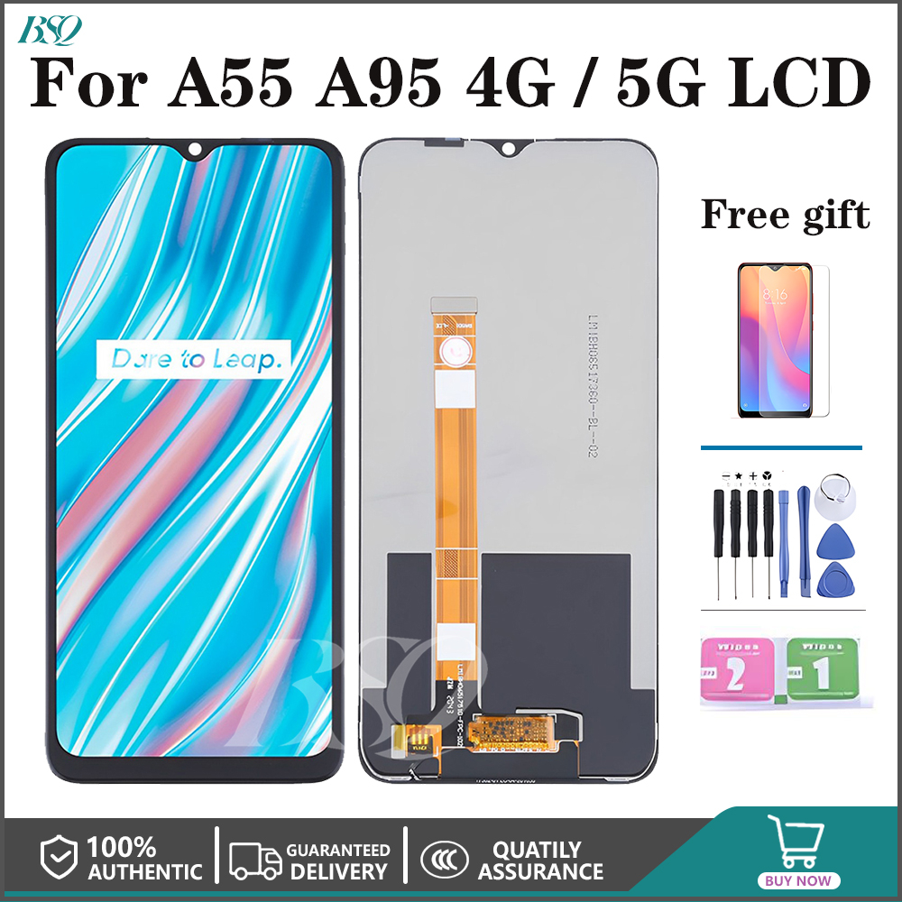 For OPPO A55 4G A55 5G A95 4G A95 5G LCD Touch Screen Display Frame Assembly replacement ...