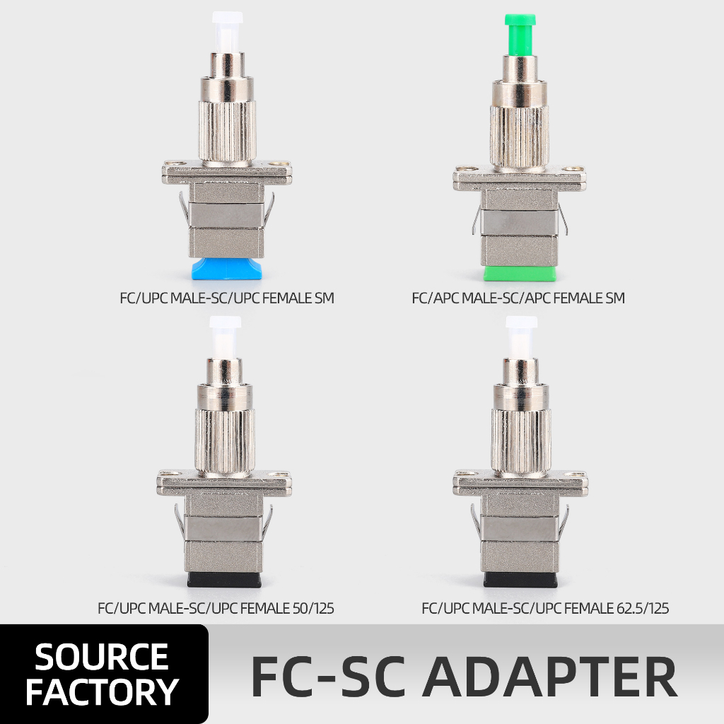 Fiber Optic FC-SC Single Mode Coupler Hybrid Connector Converter Fiber ...