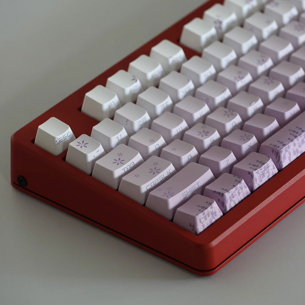 [JKDK] lavender KeyCaps Set Side Print Backlit through Legends PBT OEM ...