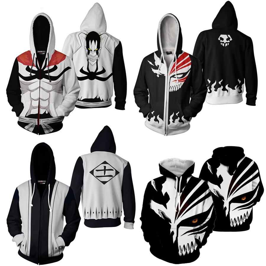 Bleach Hoodie Men's Casual Hooded Sweater Bankai Jacket Cos Kurosaki ...