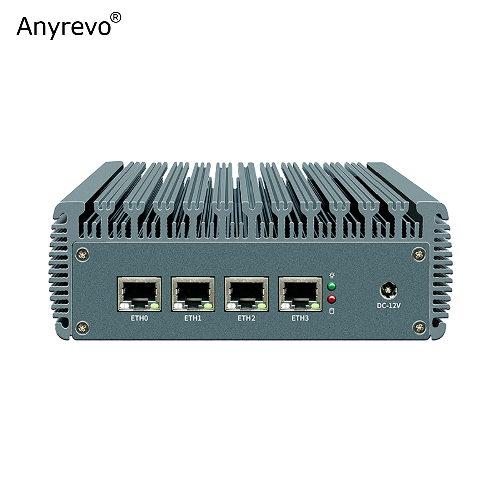 Fanless Soft Router Intel Celeron J3455 Quad Core Mini PC with 4 intel ...