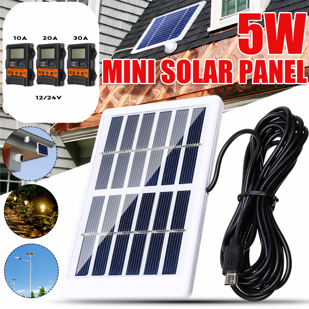 Mini Micro USB Solar panel 5W 6V Mono Solar Power Cell Module Charger ...