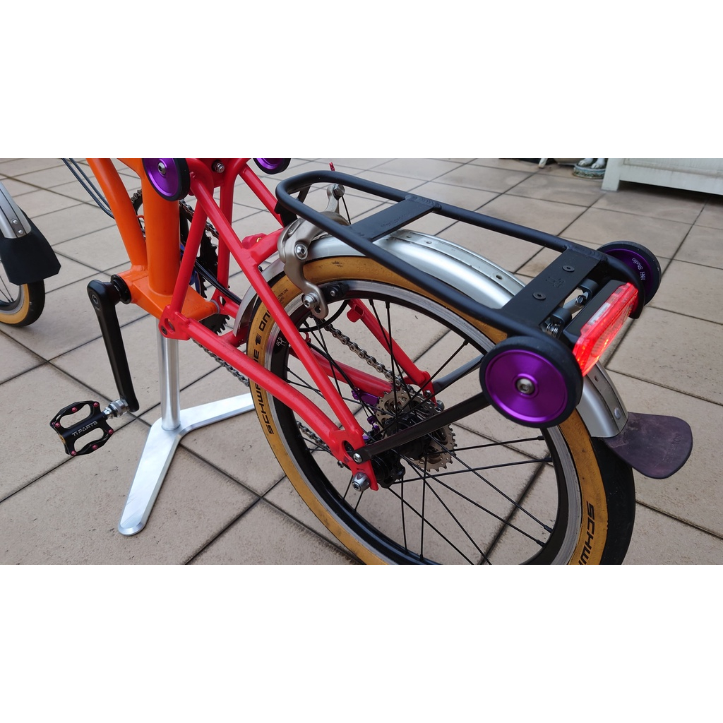 For Brompton Aluminum Q Mini Rear Rack Version 5 with reflector bracket ...