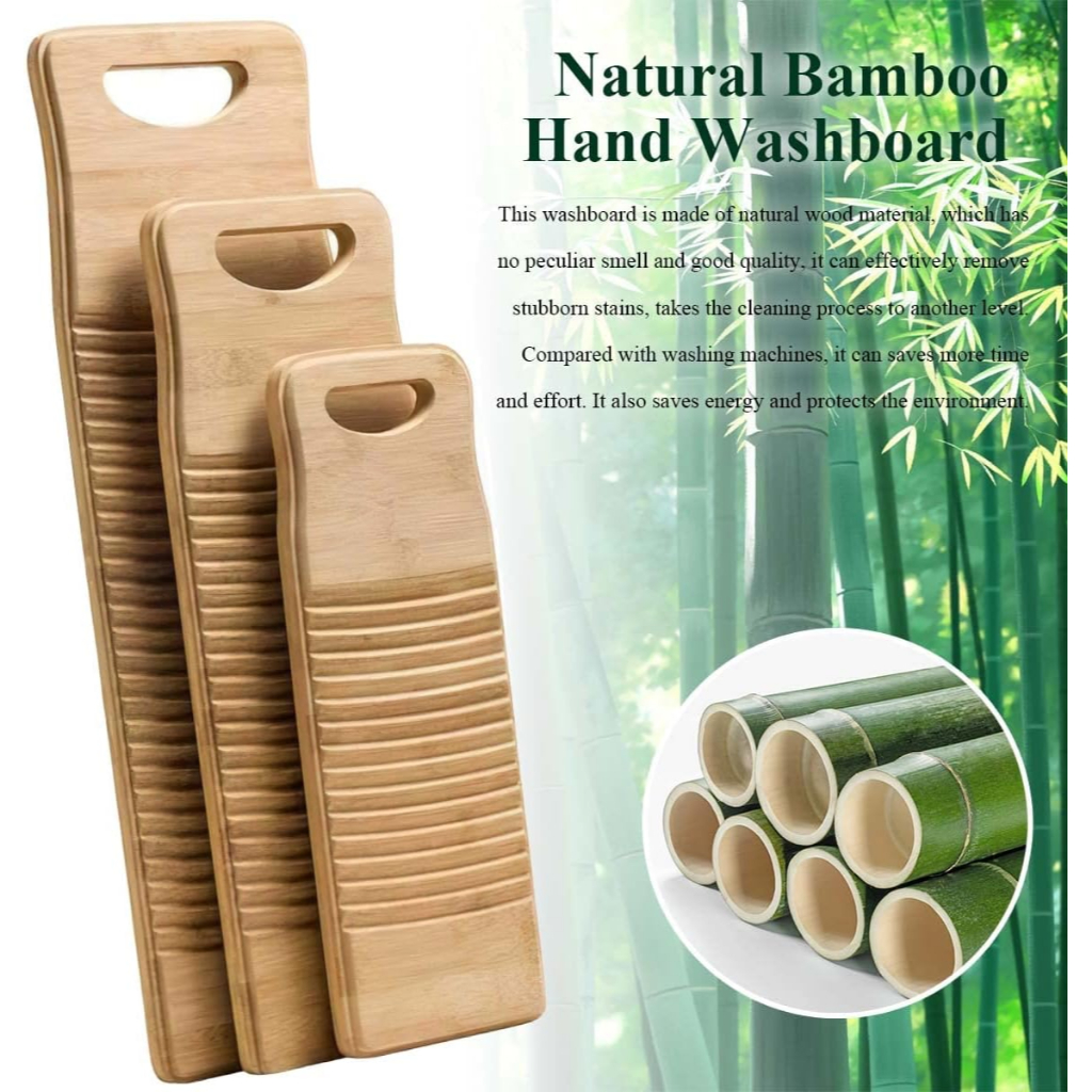 Large Hand Washboard for Laundry Washing Clothes, Natural Wooden color ...