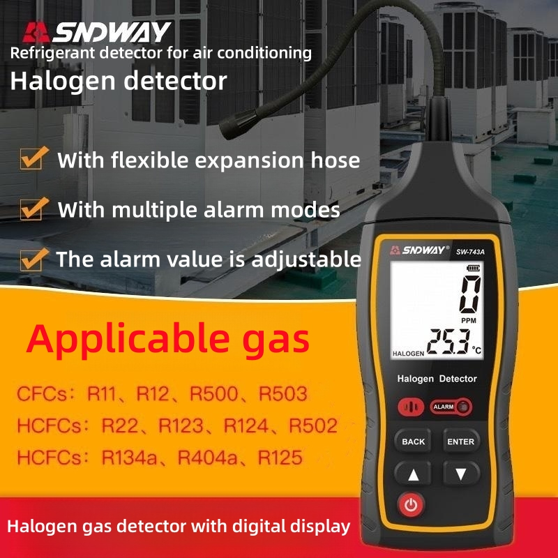 【24 Hours Delivery】 SW-743A Refrigerant Detector Refrigerant Leak ...