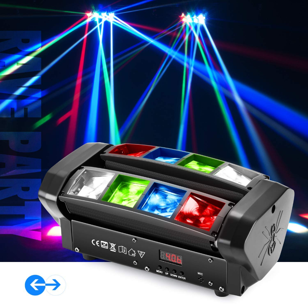 Disco Laser Light 4 in 1 LED Mobile Headlight,8 x 3w RGBW DJ stage ...