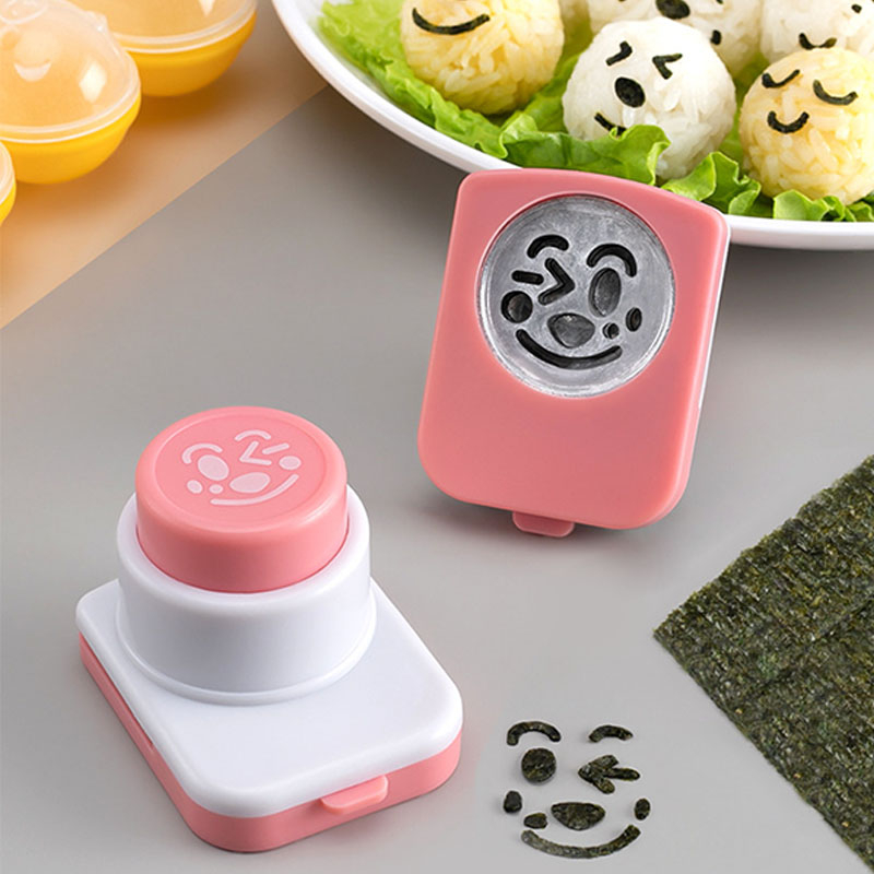 Cartoon Rice Ball Molds Smiling Face Embosser for Rice Ball Sushi Tool ...