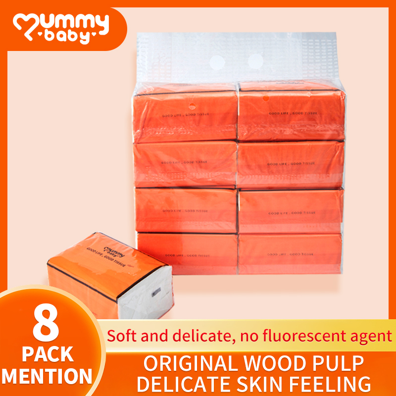 Native wood pulp facial tissue Interfolded Paper Tissue 4Ply 8 pack ...