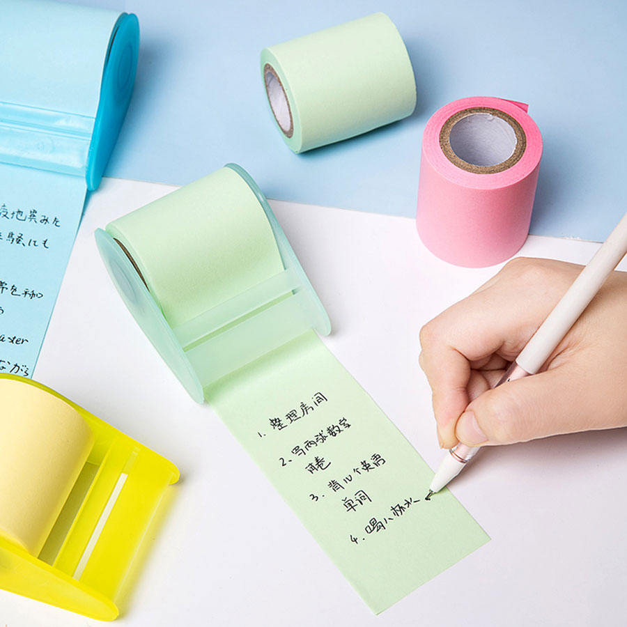 1 Set + 1 Refill Roll type tick notes 8 m Length memo pad Stationery ...