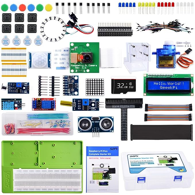 52pi Complete Starter Kit For Raspberry Pi 4b Python C Java Scratch Code With 100 Page
