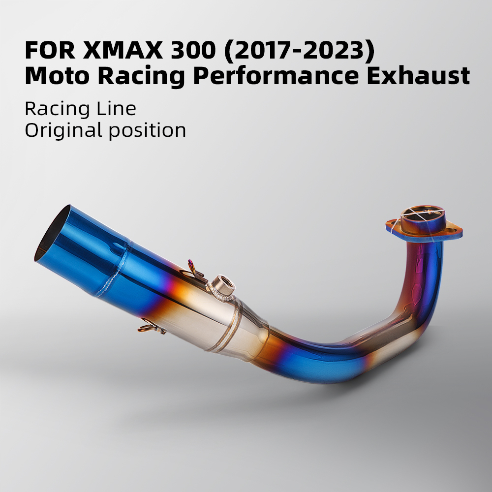 For YAMAHA XMAX300 SUS304 elbow XMAX Akrapovic exhaust muffler xmax 300 ...