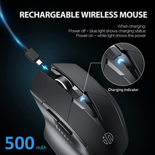 Inphic M6P/A1 Wireless Mouse Rechargeable 2.4G Bluetooth Mouse PC ...