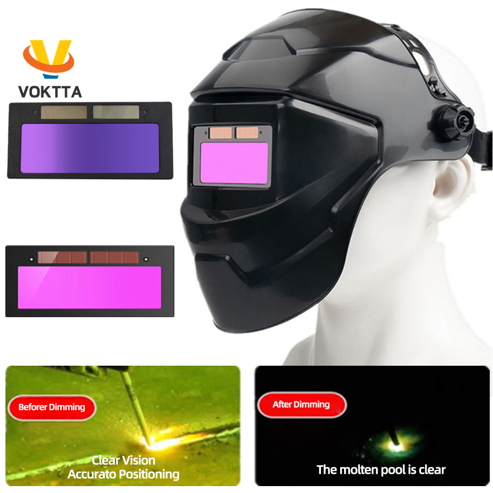 VOKTTA Welding Mask Solar Automatic Dimming Color-changing Head-mounted ...