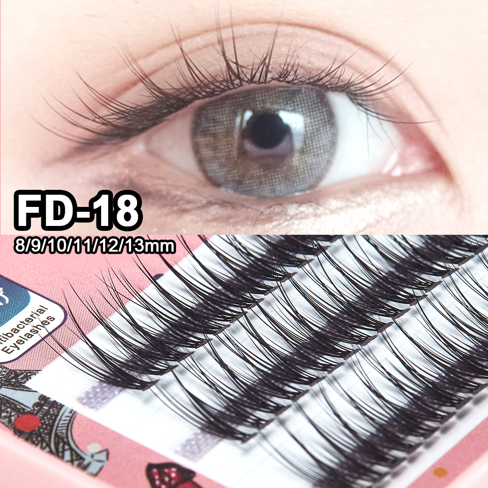 YELIX Fish Tail Eyelash DoveTail Lash Extension Individual 3D Cluster ...