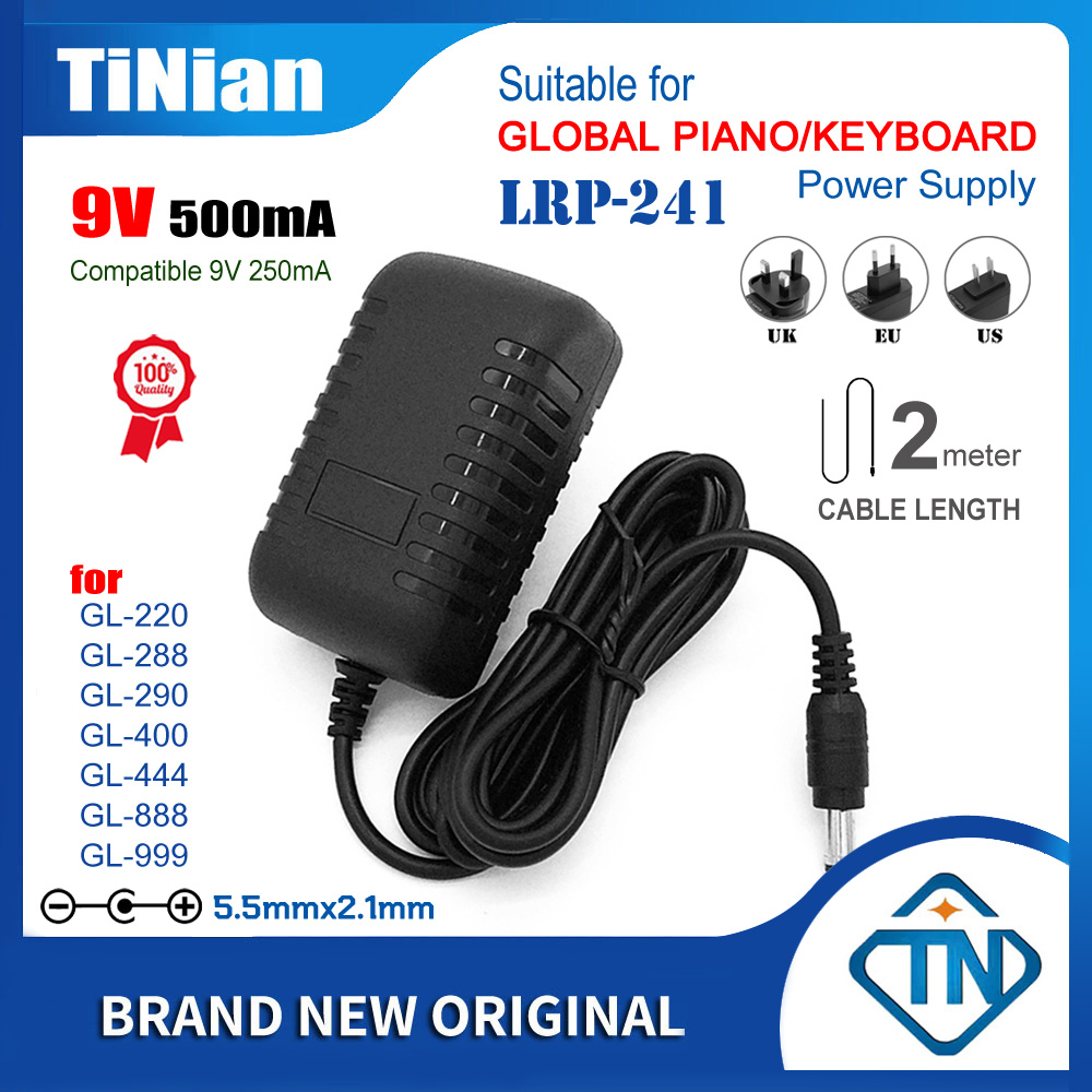 9V 500mA Compatible 250mA AC/DC Adapter LRP-241 for Global GL-220 GL ...