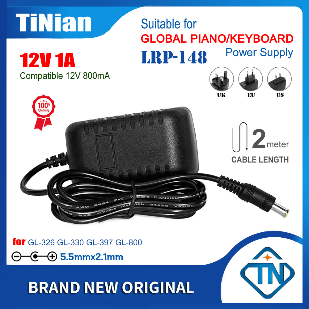 12V 1A Compatible 800mA AC/DC Adapter LRP-148 for Global GL-326 GL-330 ...