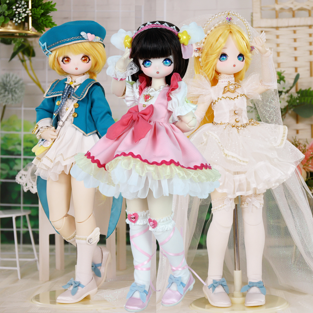 DBS 1/4 BJD Dream Fairy Anime Character Campus Clothing Full Set White ...