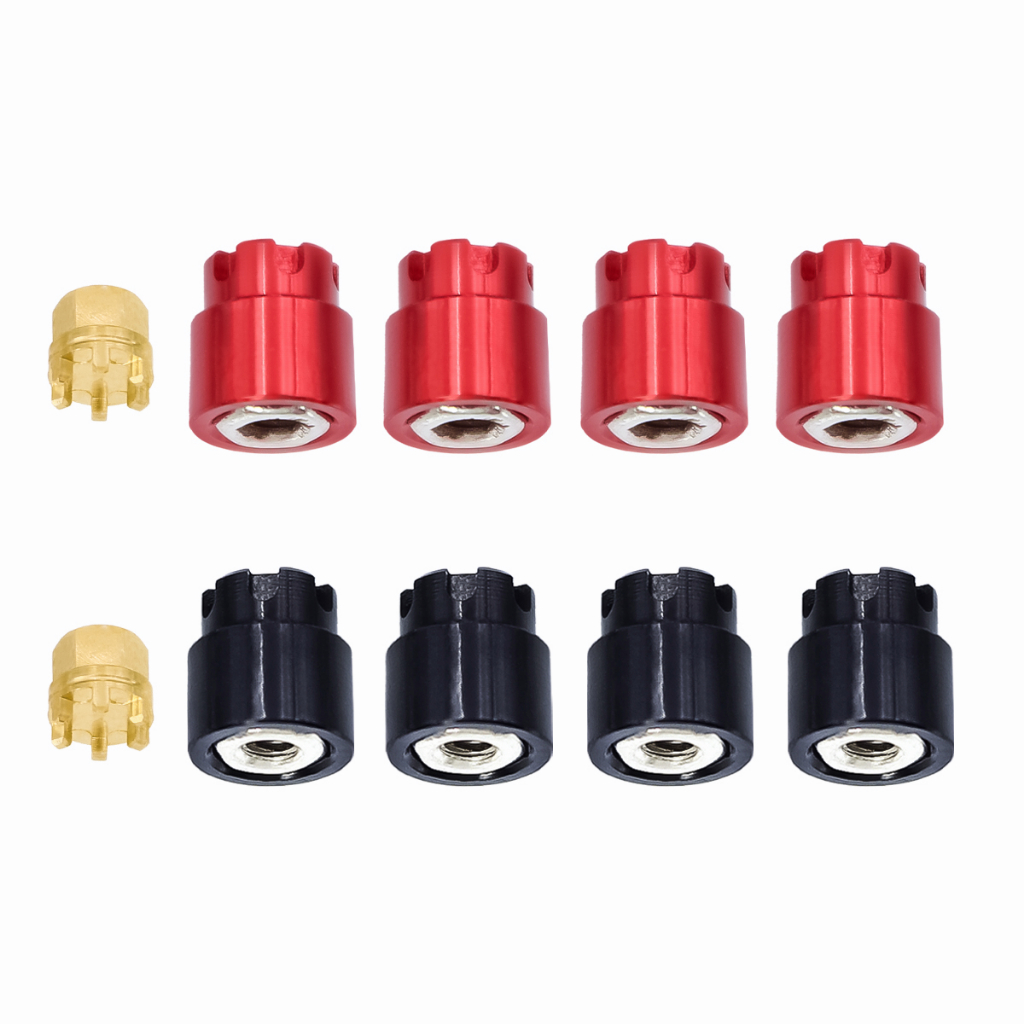 4PCS Aluminum M2 Wheel Nuts Cap Locking Hubs For RC Car Crawler Axial ...