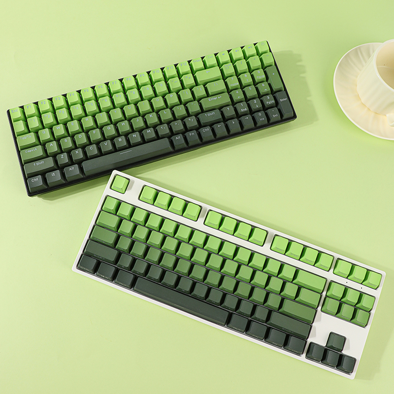 Matcha Gradient Keycaps Green Backlit Transparent Keycap OEM Profile ...
