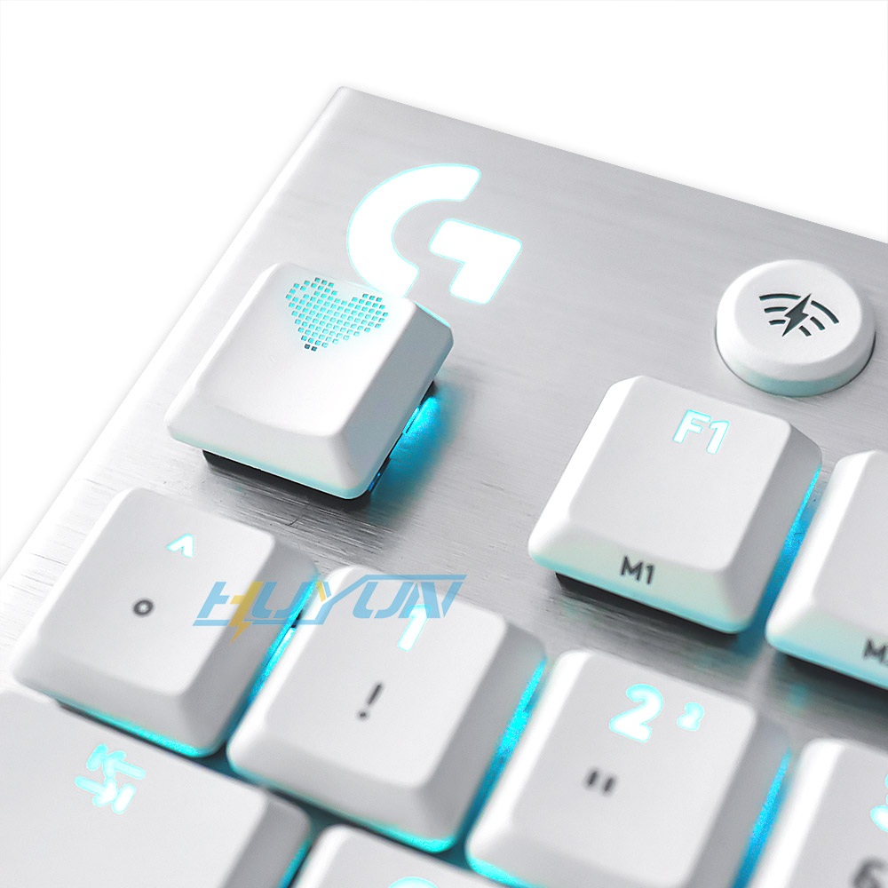 White Customized ESC Ctrl Heart keycap for Logitech G915 G913 g815 G813 ...