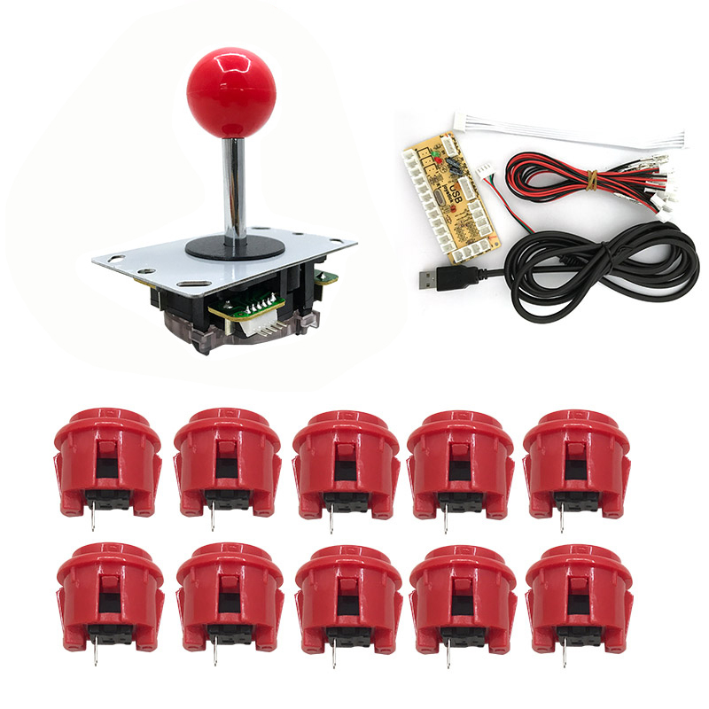 Arcade DIY Kit Zero Delay USB Encoder PC Rasberry PI PS3 Copy Sanwa Joystick Arcade Box Game ...
