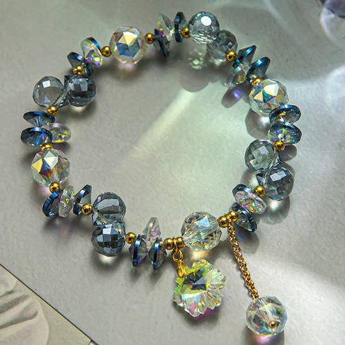 Austrian White Crystal Bracelet Female Niche High-End High-Quality ...