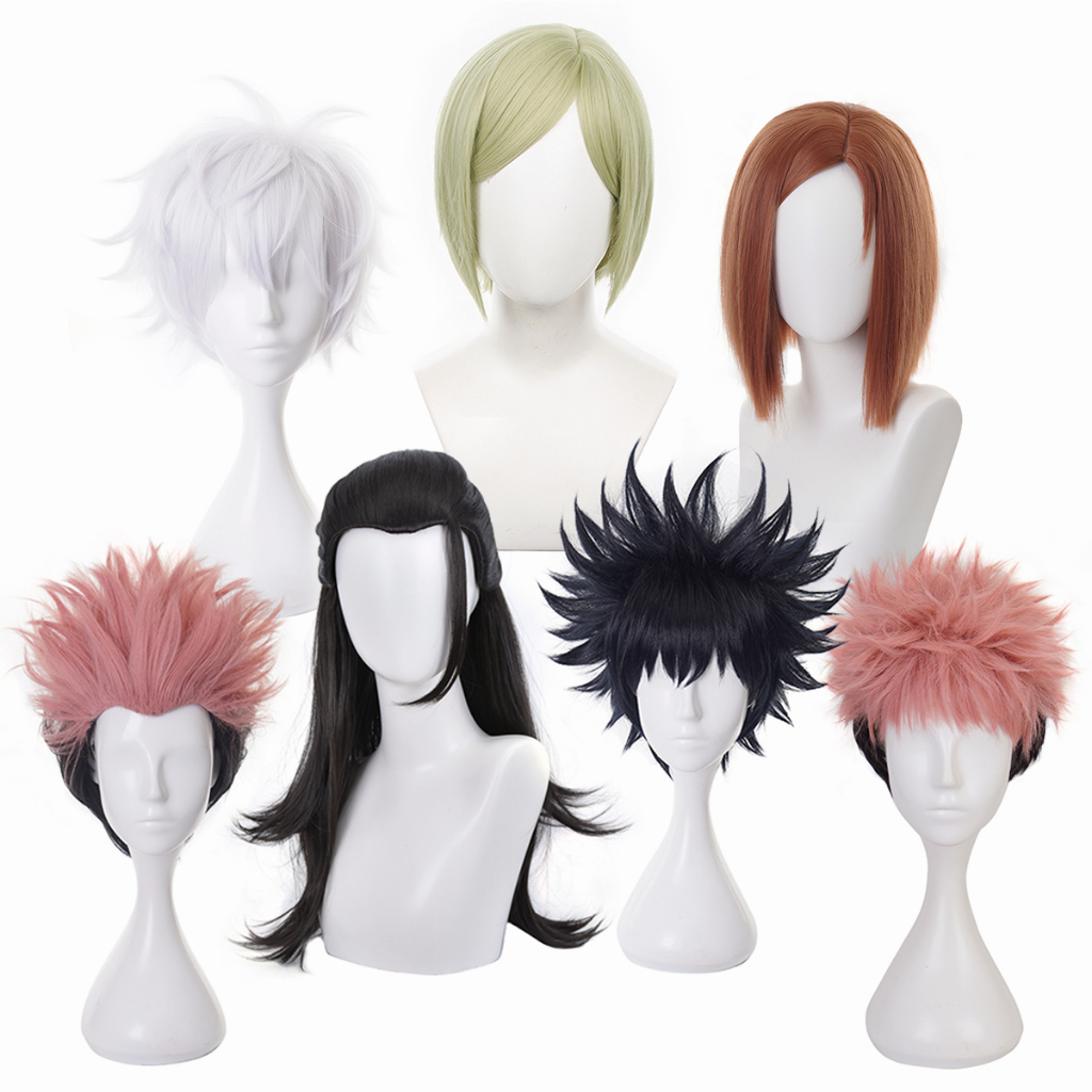 HOLOUN Jujutsu Kaisen Cosplay Satoru Gojo Wig Anime Rose Net Synthetic ...