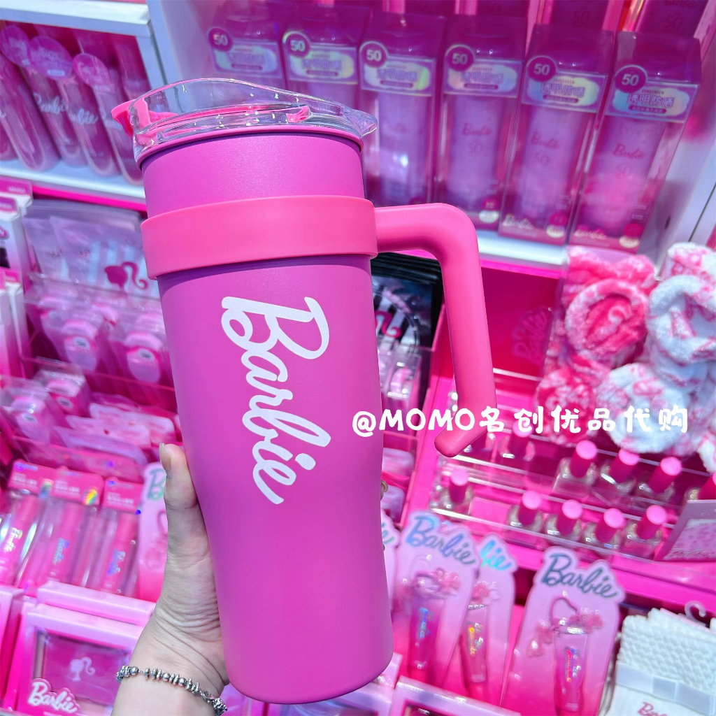 Miniso MINISO Premium Barbie Series Big Mac Large Capacity Straw Steel ...