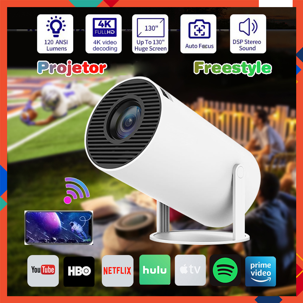 Hy300 Projector 4k Full Hd Android 11 0 Lcd Projector 1080p Double Wifi