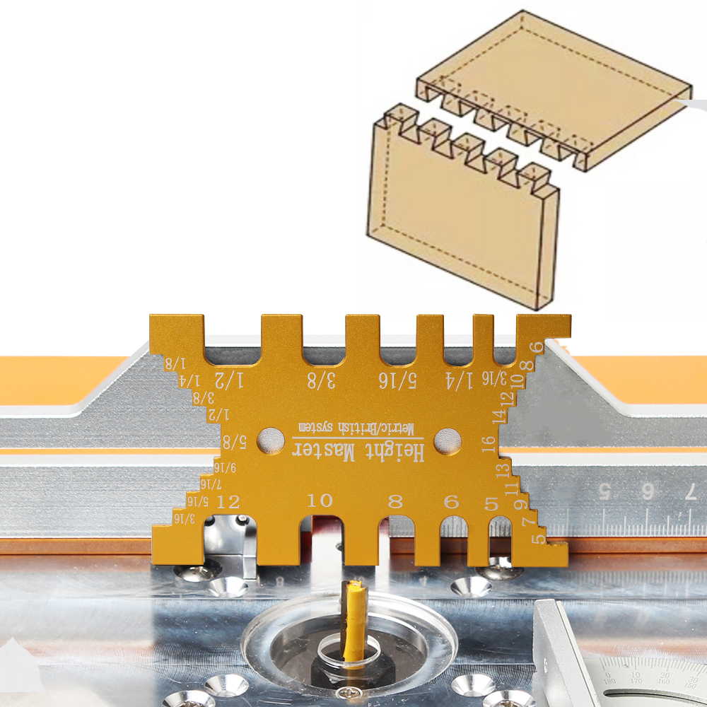 Aluminum Dovetail Jig Woodworking Tenon Caliper Height Measuring Gauge ...