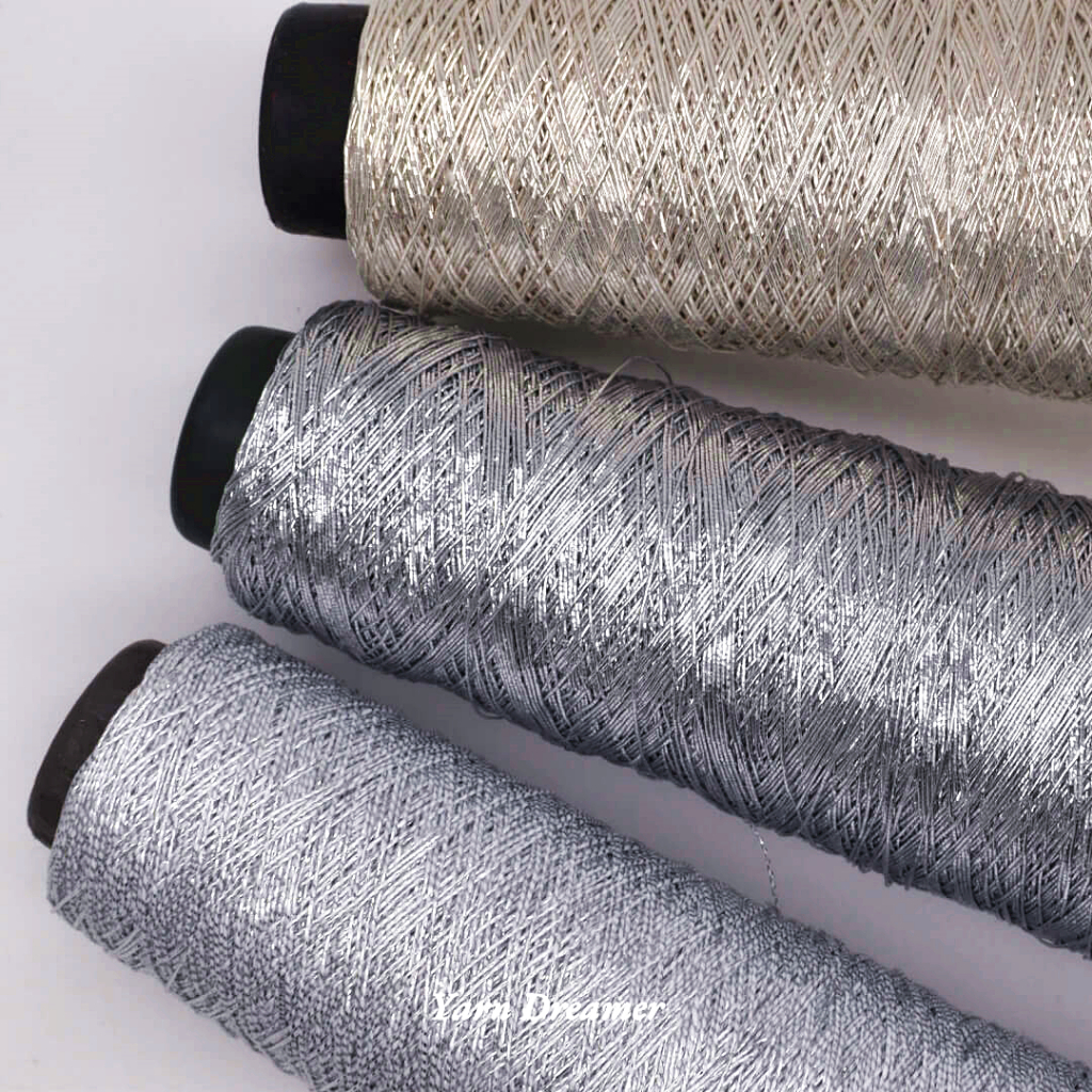 10 Colors - Glitter Yarn Crochet Yarn for Feve Style Flash Silver Bag ...