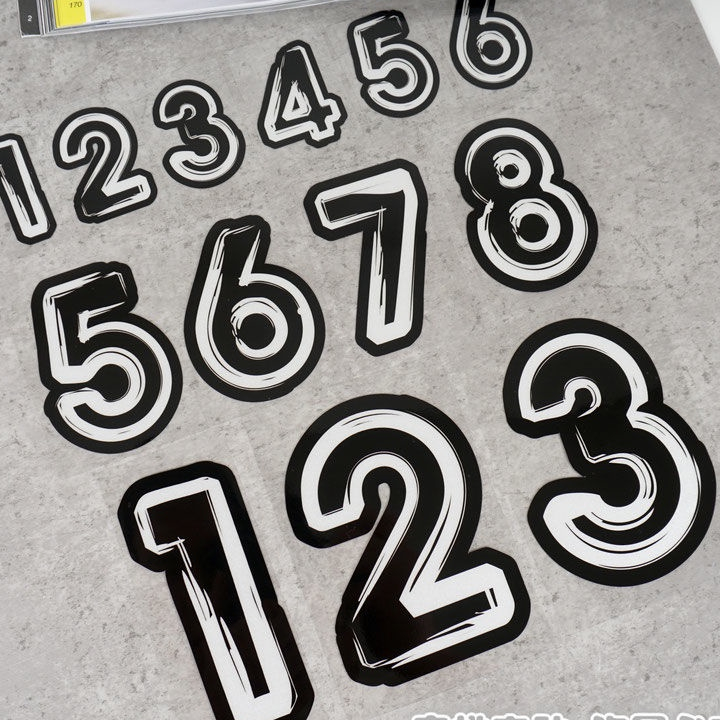 Digital Sticker Rider Number Free DIY Combination Windshield Car ...