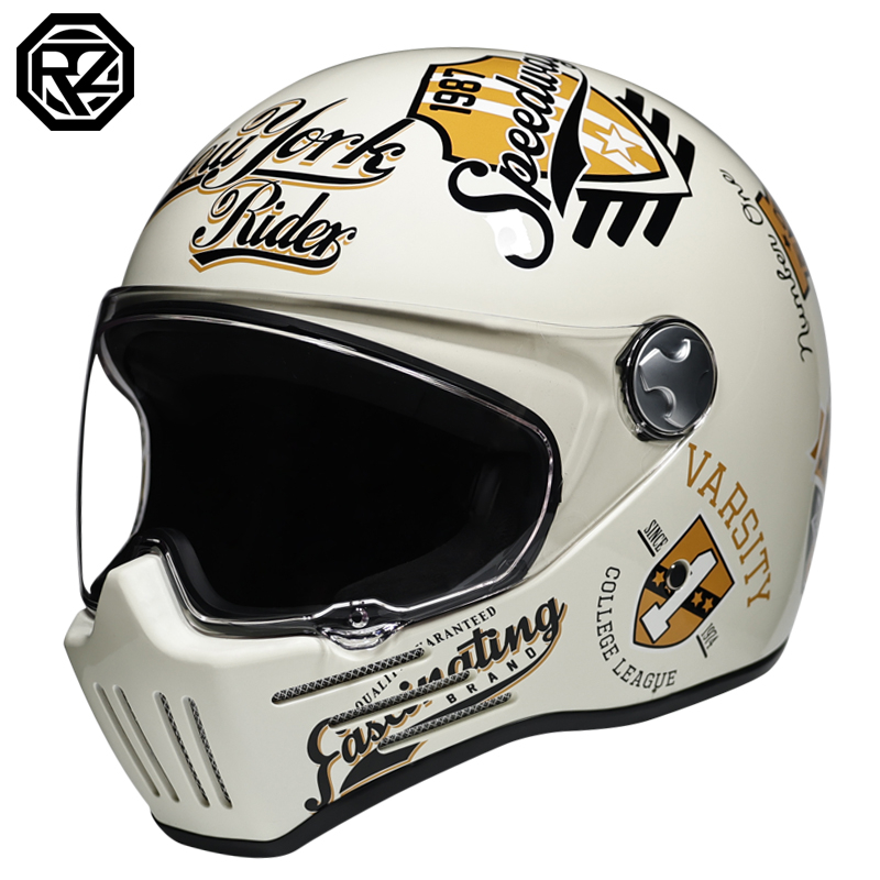 Vintage Motorcycle Full Helmet Four Seasons | Shopee Philippines