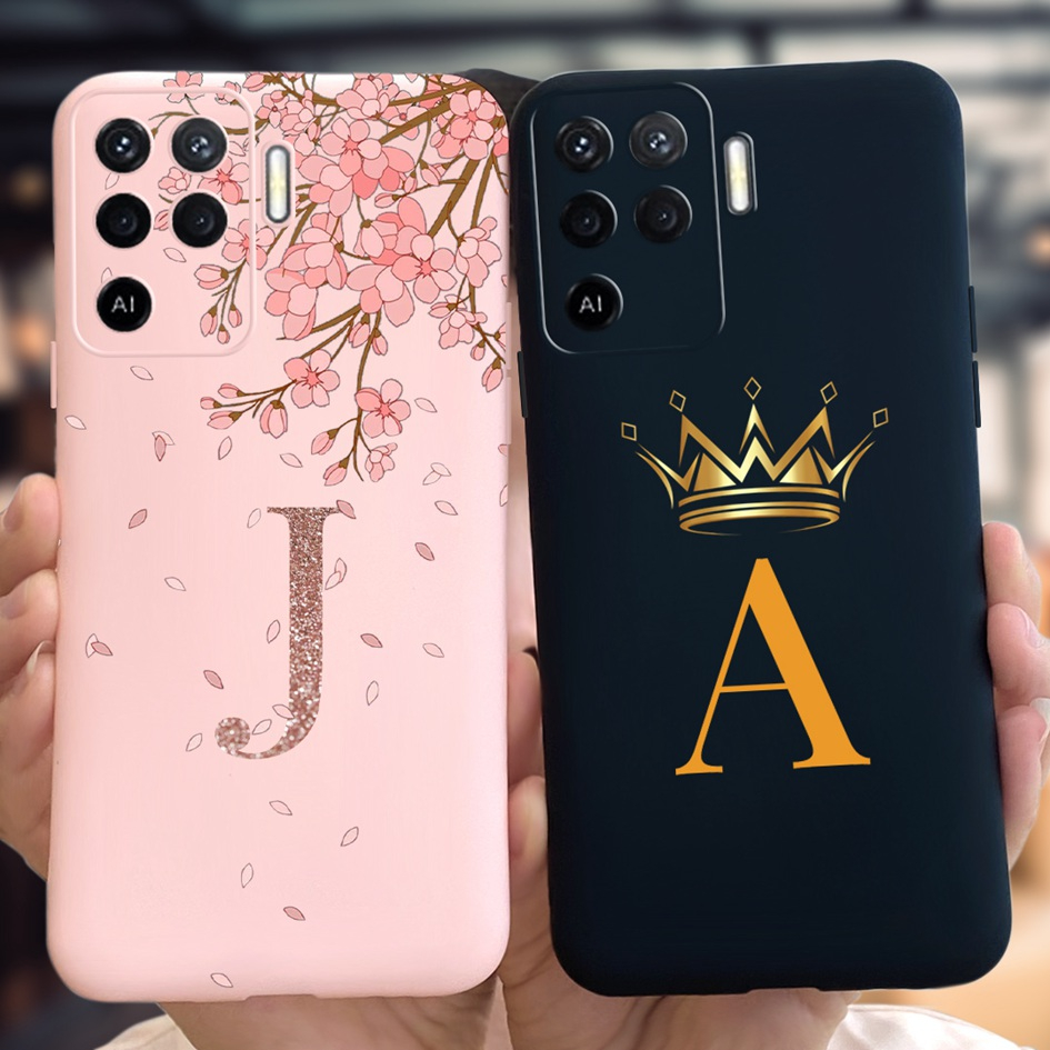 For OPPO A94 Case CPH2203 Cute Crown Letters Shockproof Cover For OPPO ...